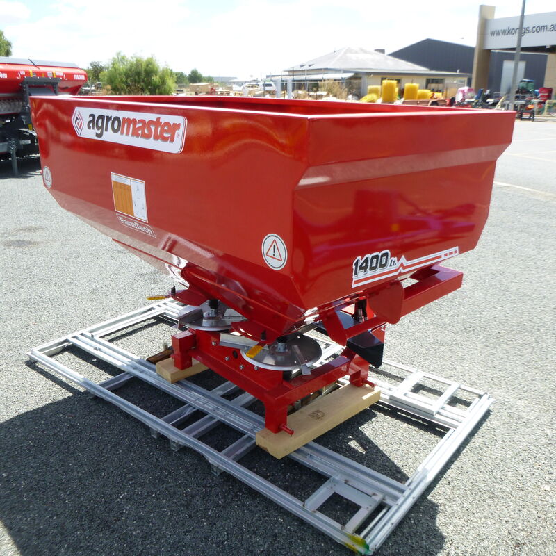 NEW AGROMASTER 1400L TWIN DISC FERTALISER SPREADER | Konigs Shepparton ...