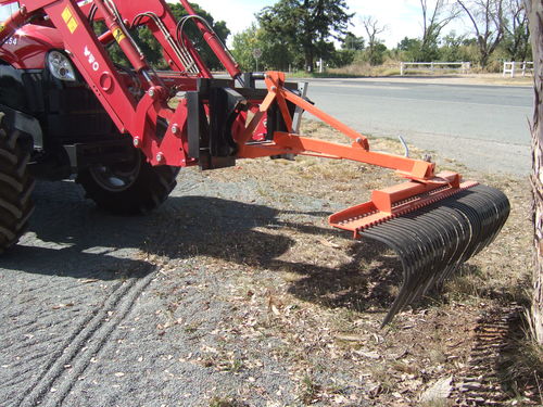 Stick Rake 7ft front end loader mounted euro hitch | Konigs Shepparton ...